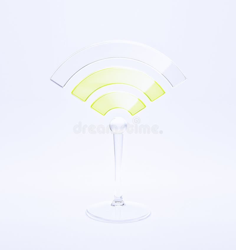 Sign Wi-Fi as glass stock photo. Image of podcast, public - 36239286