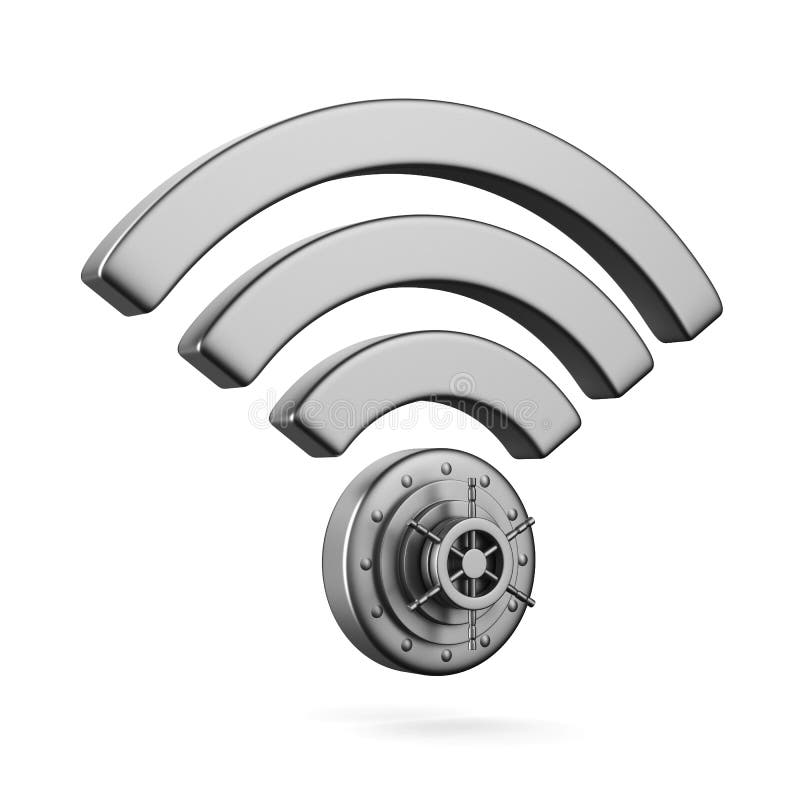 Sign Wi-fi on White Background. Isolated 3D Stock Illustration ...