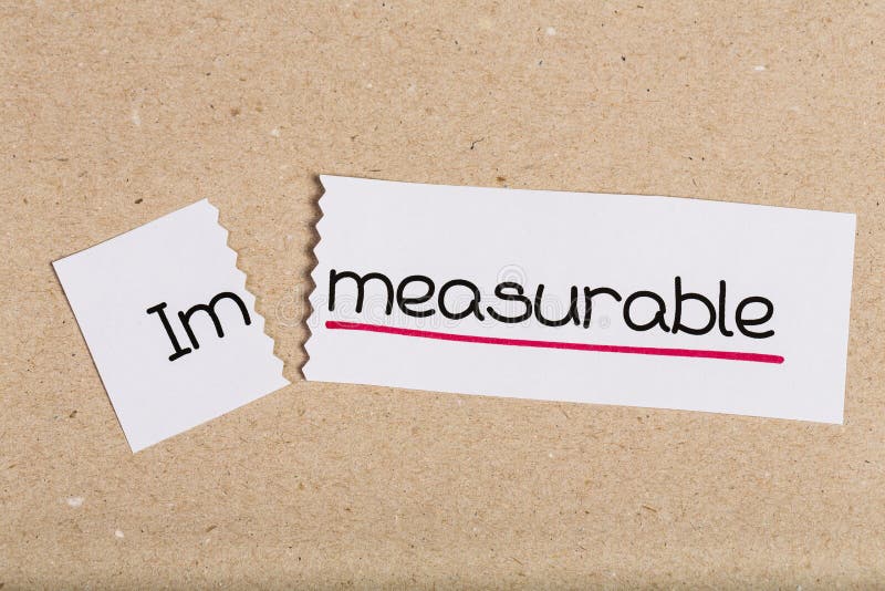 Sign with Word Immeasurable Turned into Measurable Stock Photo - Image ...