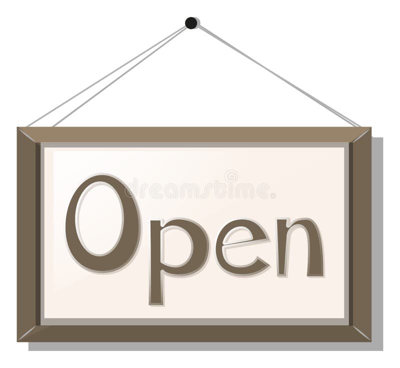 Word Open Modern Calligraphy Lettering. Isolated Stock Vector ...