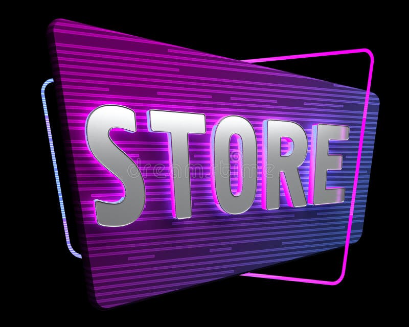 Sign with the word store stock illustration. Illustration of cyber ...