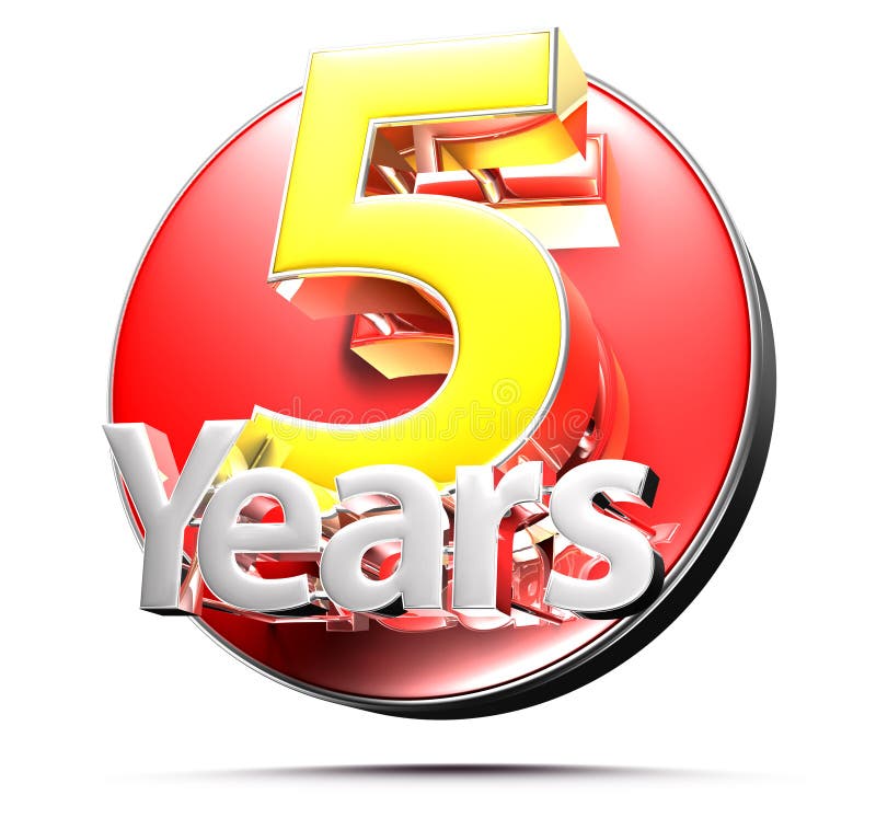 Anniversary 105 Th Years 3d Rendering Placed on the Desk Floor Stock ...