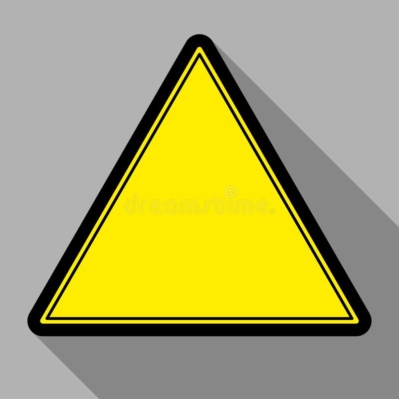 Sign Yellow Empty Triangle . Vector. Stock Vector - Illustration of ...