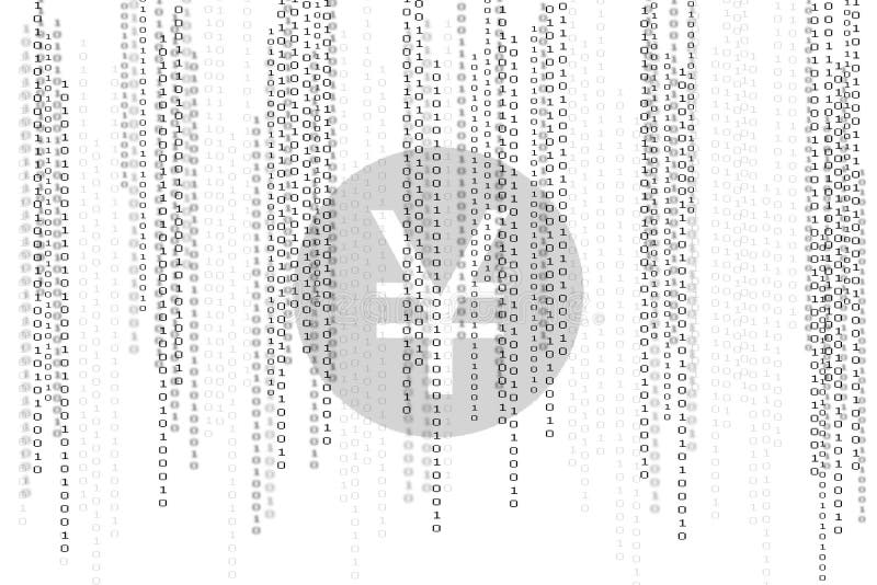 Sign of Yuan with Binary Code. China National Currency, Cryptocurrency ...