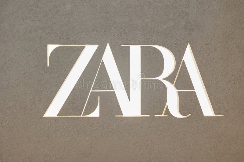The Sign for Zara Store on the Wall in Valencia. Editorial Image ...