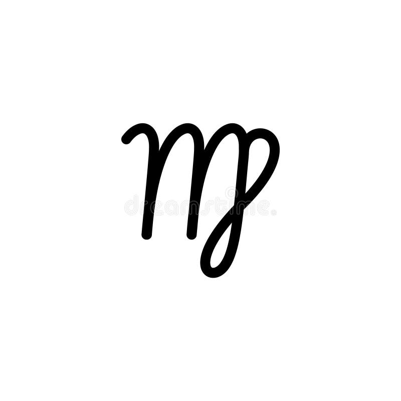 Virgo, the Virgin Zodiac Sign Stock Vector - Illustration of horoscope ...