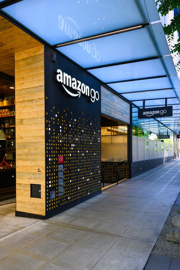 Signage for Amazon Go Location at Company Headquarters in Seattle Editorial Photo - Image of ...