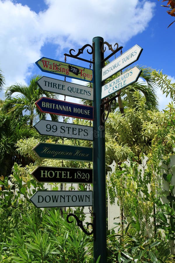 Signage at Blackbeards Castle in St Thomas Editorial Photography ...