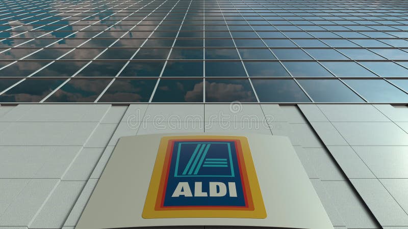 Signage Board with Aldi Logo. Modern Office Building Facade. Editorial ...
