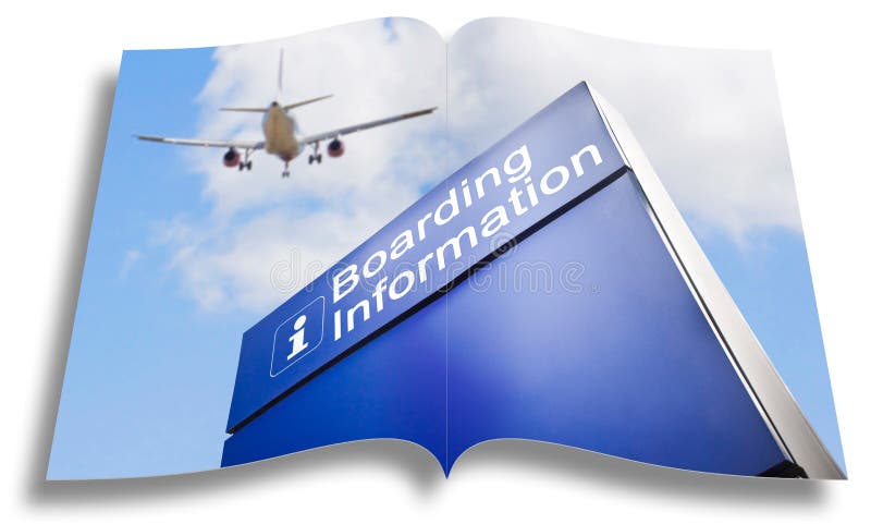 Signage for Boarding Information - Concept Image with Copy Space Stock ...