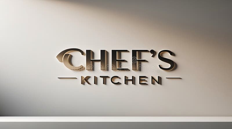 Signage Displaying Chef S Kitchen with a Modern Design and Warm ...