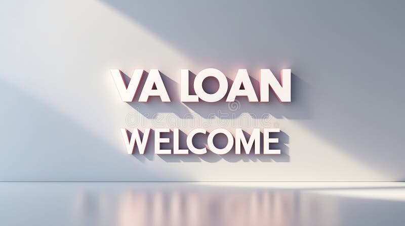 Signage Displaying Welcome Message for VA Loan Services in a Light ...