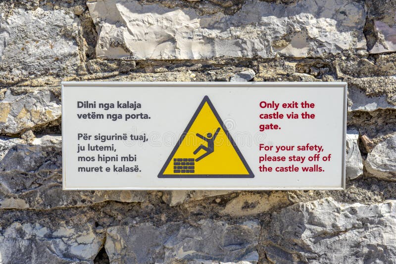 Signage only Exit the Castle Via the Gate. for Your Safety, Please Stay ...