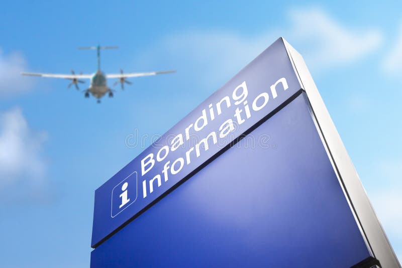 Signage Pour L'information De Embarquement - Image De Concept Photo ...