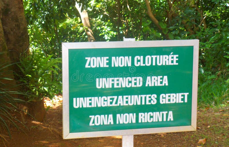 A Signage of Restricted Unfenced Area in Forest Stock Photo - Image of ...