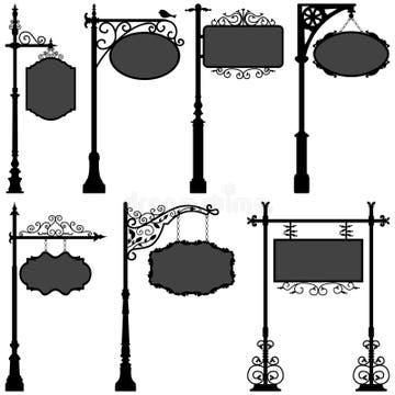 Signage Sign Pole Frame Street Stock Vector - Illustration of design ...