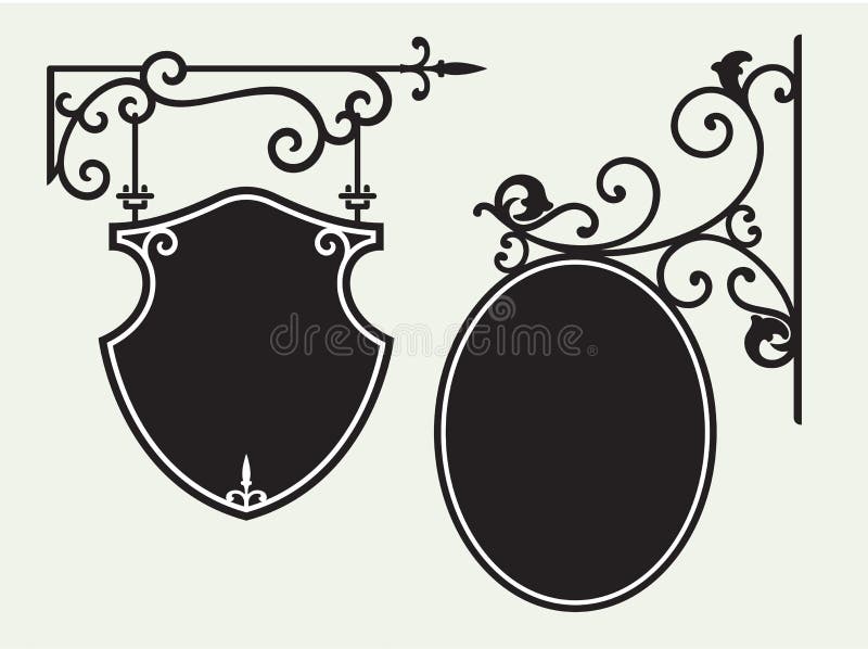 Signage Sign Pole Frame Vector Illustration. Stock Vector ...