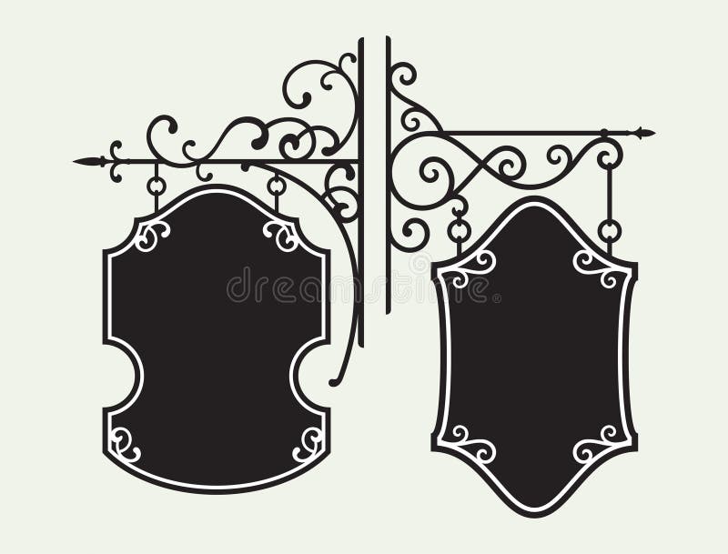 Signage Sign Pole Frame Vector Illustration. Stock Vector ...