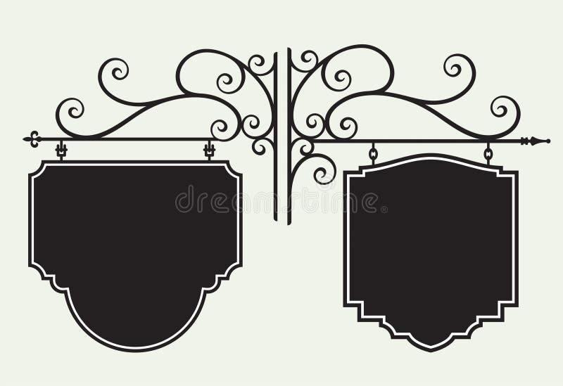 Signage Sign Pole Frame Vector Illustration. Stock Vector ...