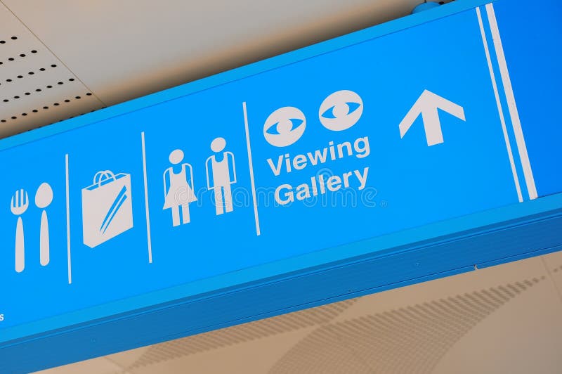 Signages in a Shopping Mall Stock Photo - Image of fork, direction ...