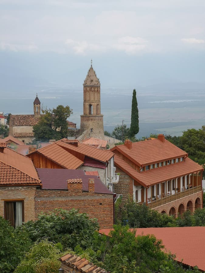 Signahi town stock image. Image of kakheti, landmark - 130988735