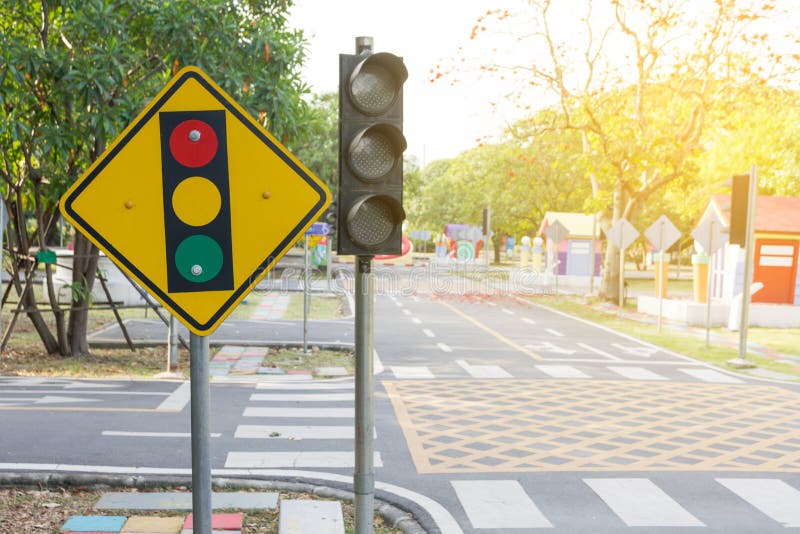 Red Signal Ahead Traffic Sign Stock Photo - Image of directive, stop ... Red Signal Ahead Traffic Sign Stock Photo - Image of directive, stop ...