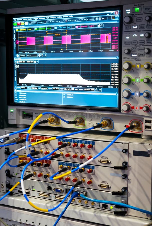 Signal Analyser with Real-time Stock Photo - Image of meter, abstract ...