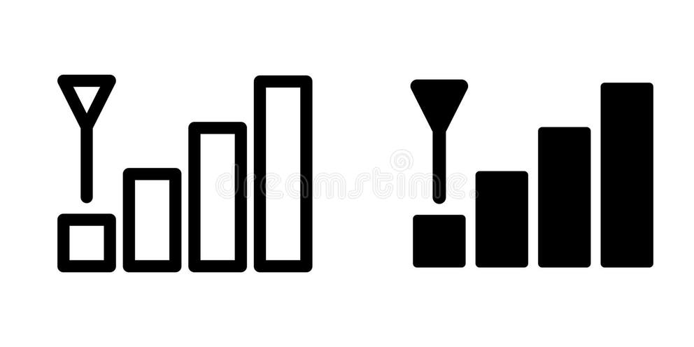 Signal Bar Icon Design Template Stock Vector - Illustration of status ...