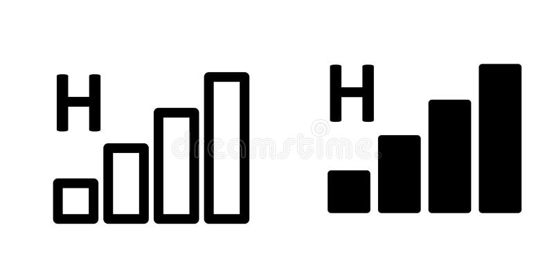 Signal Bar Icon Design Template Stock Vector - Illustration of ...