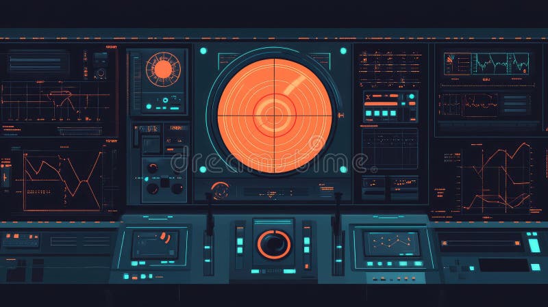 Signal blinking radar stock illustration. Illustration of frequency ...