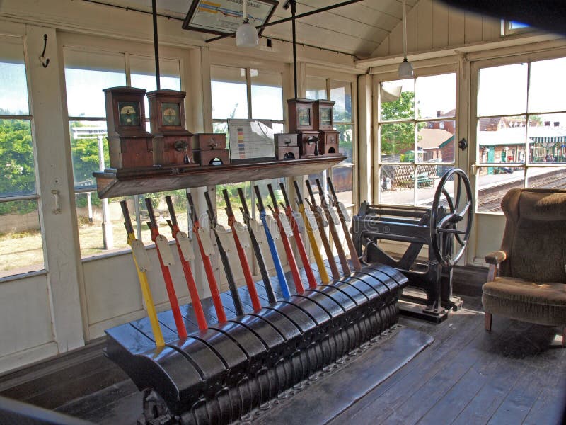 Signal Box at Sheringhan Station. Stock Image - Image of england ...