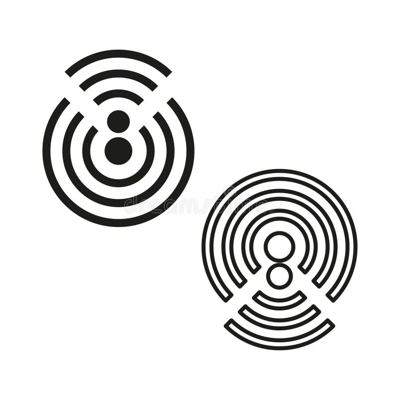 Signal Circle Icon. Wi Fi Shape. Vector Radar Symbol. Concentric Arc ...