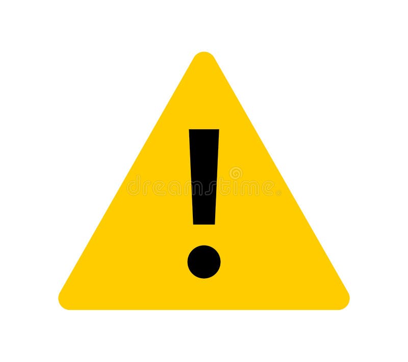 Signal D'avertissement Marque D'exclamation Sur La Triangle Jaune ...