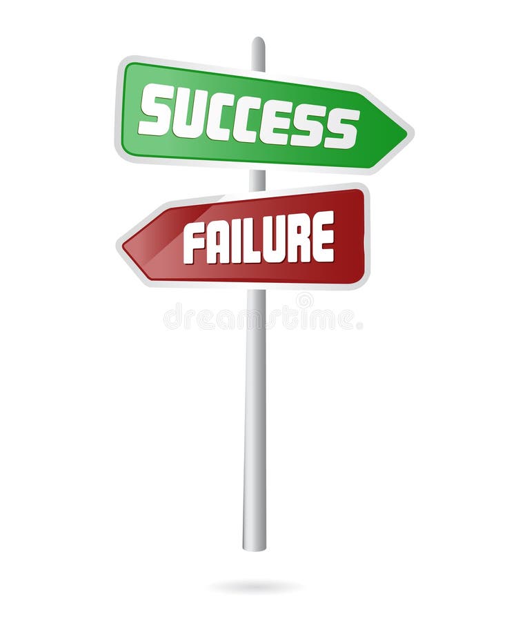 Choix Entre Le Succès Et L'échec Illustration Stock - Illustration du ...