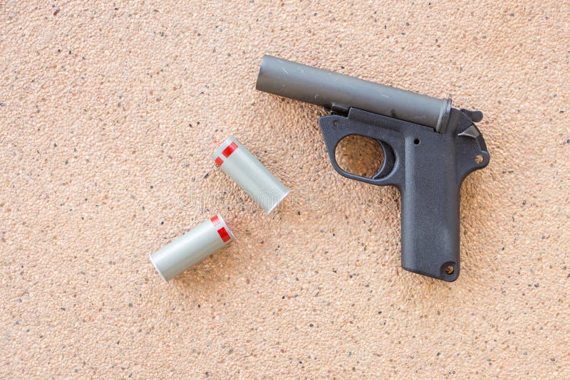 Signal Flare Pistol gun stock photo. Image of ammo, military - 63242402