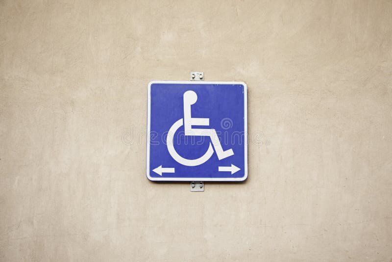 Signal handicapped stock image. Image of arrow, facade - 28695977