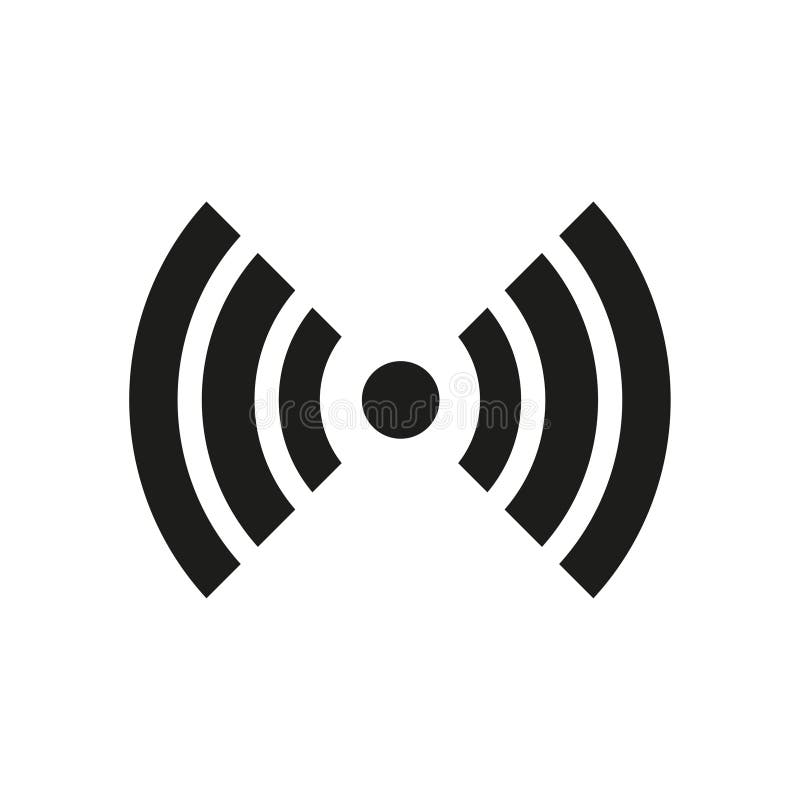 Signal Icon Ensures Connection. Wireless Network Spans Wide. Internet ...