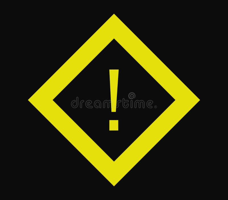 Signal Icon with Exclamation Point Illustrated Stock Illustration ...