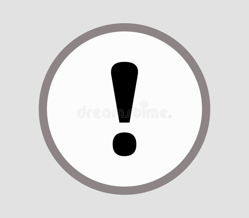 Signal Icon with Exclamation Point Illustrated Stock Illustration ...