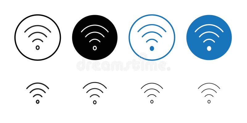 Signal Icon Isolated Flat Vector in Outline Stock Vector - Illustration ...