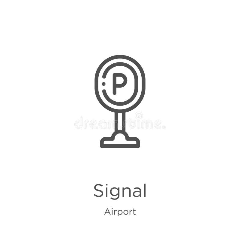Signal Icon Vector from Airport Collection. Thin Line Signal Outline ...