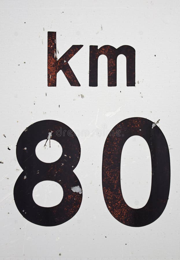 Signal kilometer stock image. Image of sign, position - 28257115