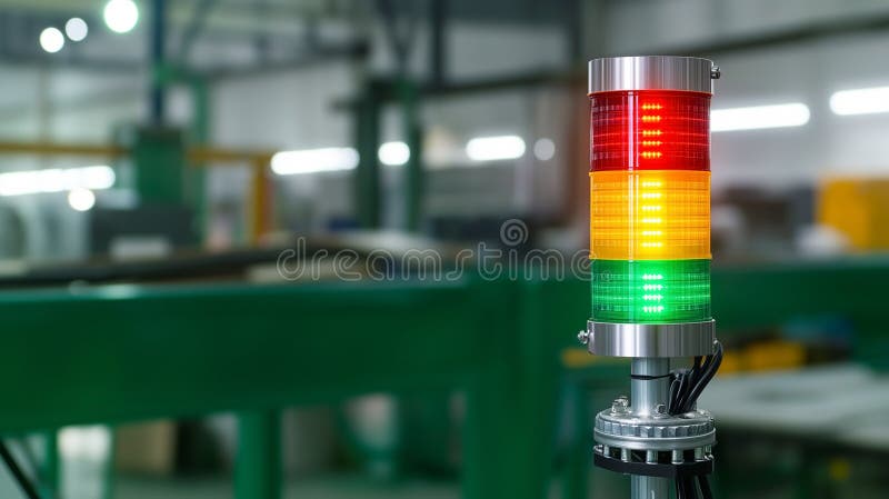 Signal Light Indicating Operational Status in a Modern Industrial ...