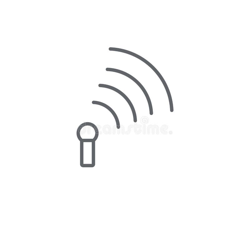 Signal Linear Icon. Modern Outline Signal Logo Concept on White Stock ...