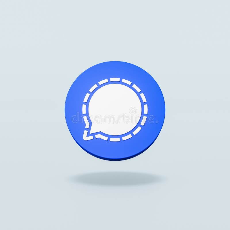 Signal Logo with 1 Notification on Blue Background Editorial Stock ...