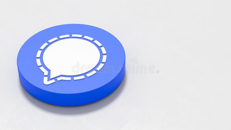 Signal Logo on Light Grey Background with Copy Space Editorial Image ...