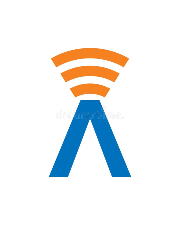 A Signal Logo , a Wireless Logo Logo Stock Illustration - Illustration ...