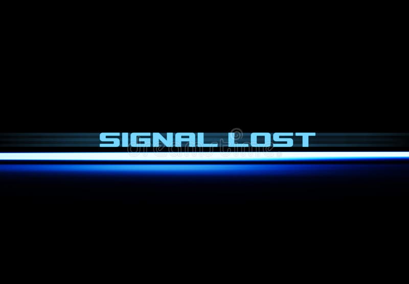 Signal Lost Text Blue Underlined Illustration Stock Illustration ...