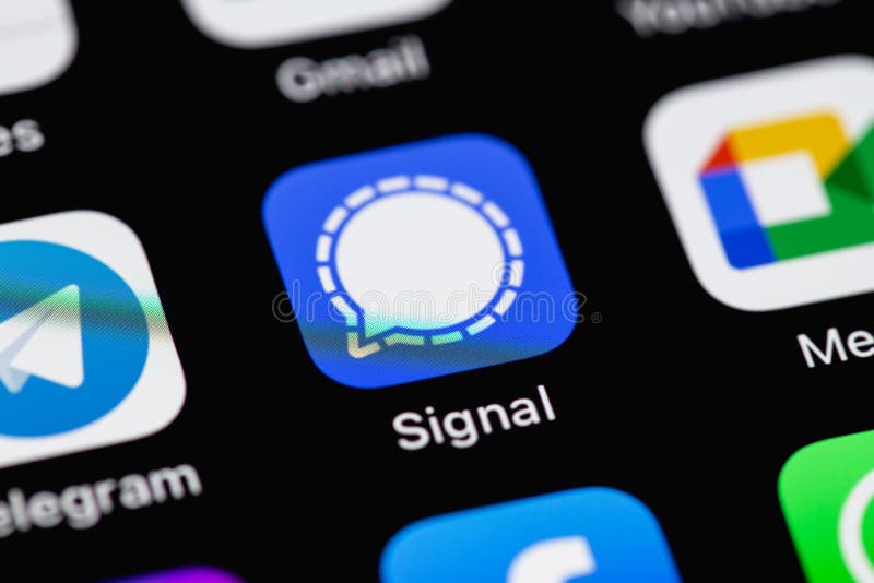 Signal Mobile Icon App on Screen Smartphone IPhone Closeup Editorial ...