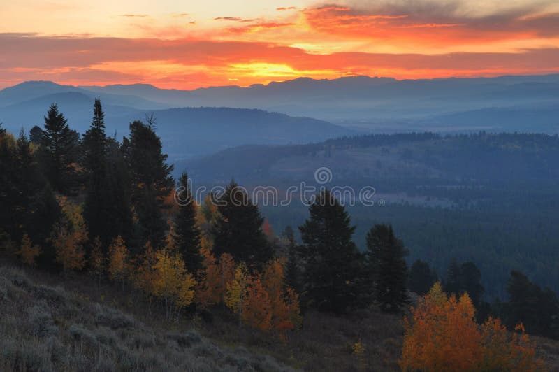 Signal Mountain Sunrise, the Tetons Stock Image - Image of fall, travel ...